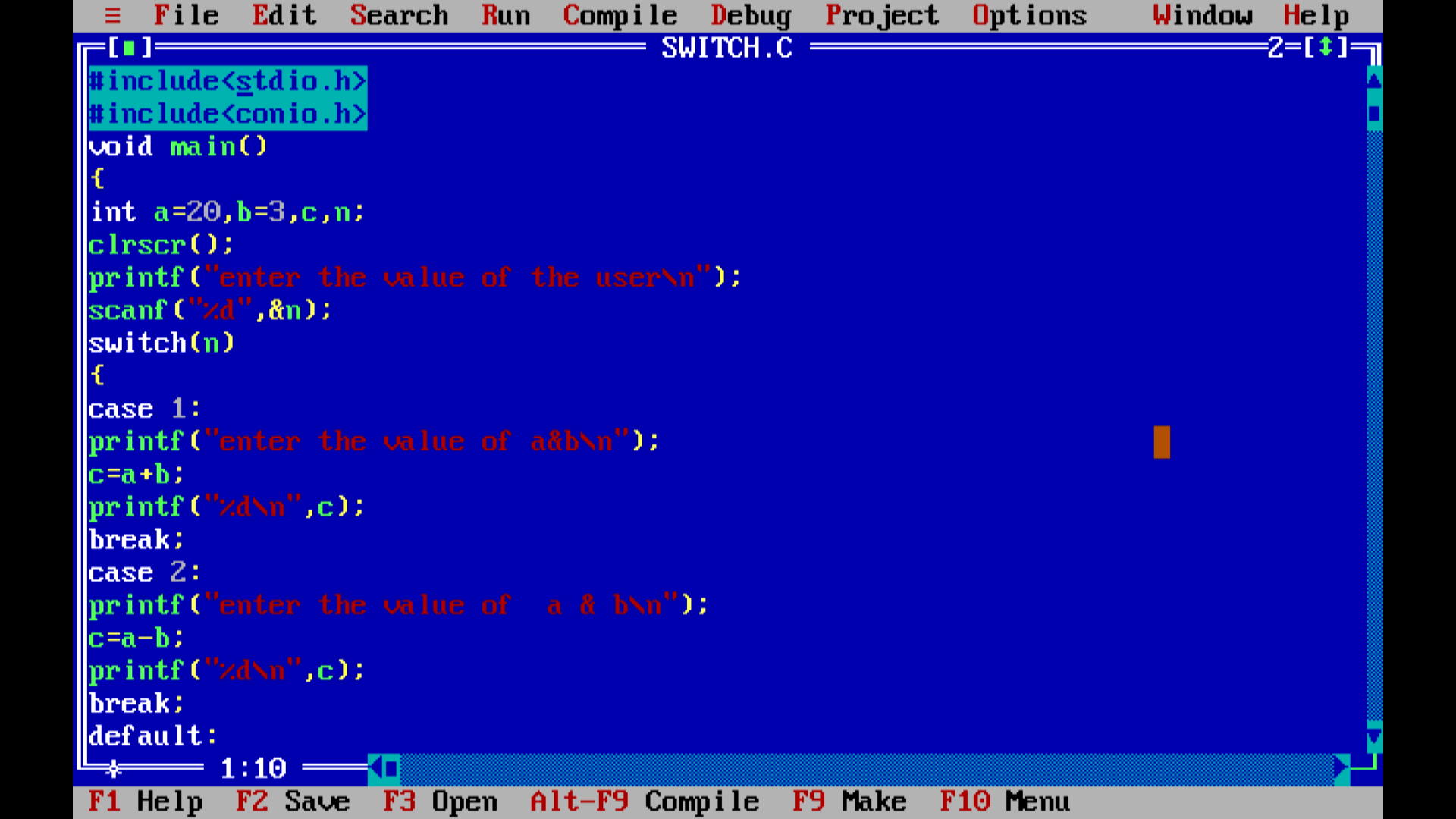 Swich Statement in C | Code2night.com